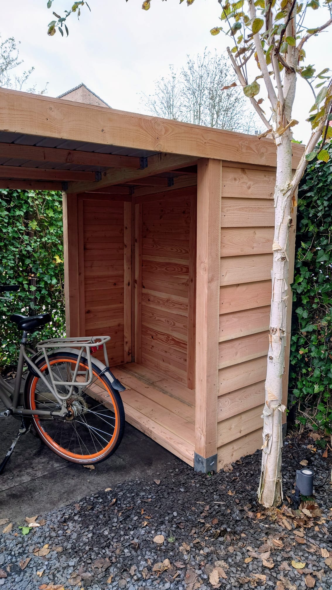 Fietsenoverkapping met houtopslag in Heemstede - MYWOOD